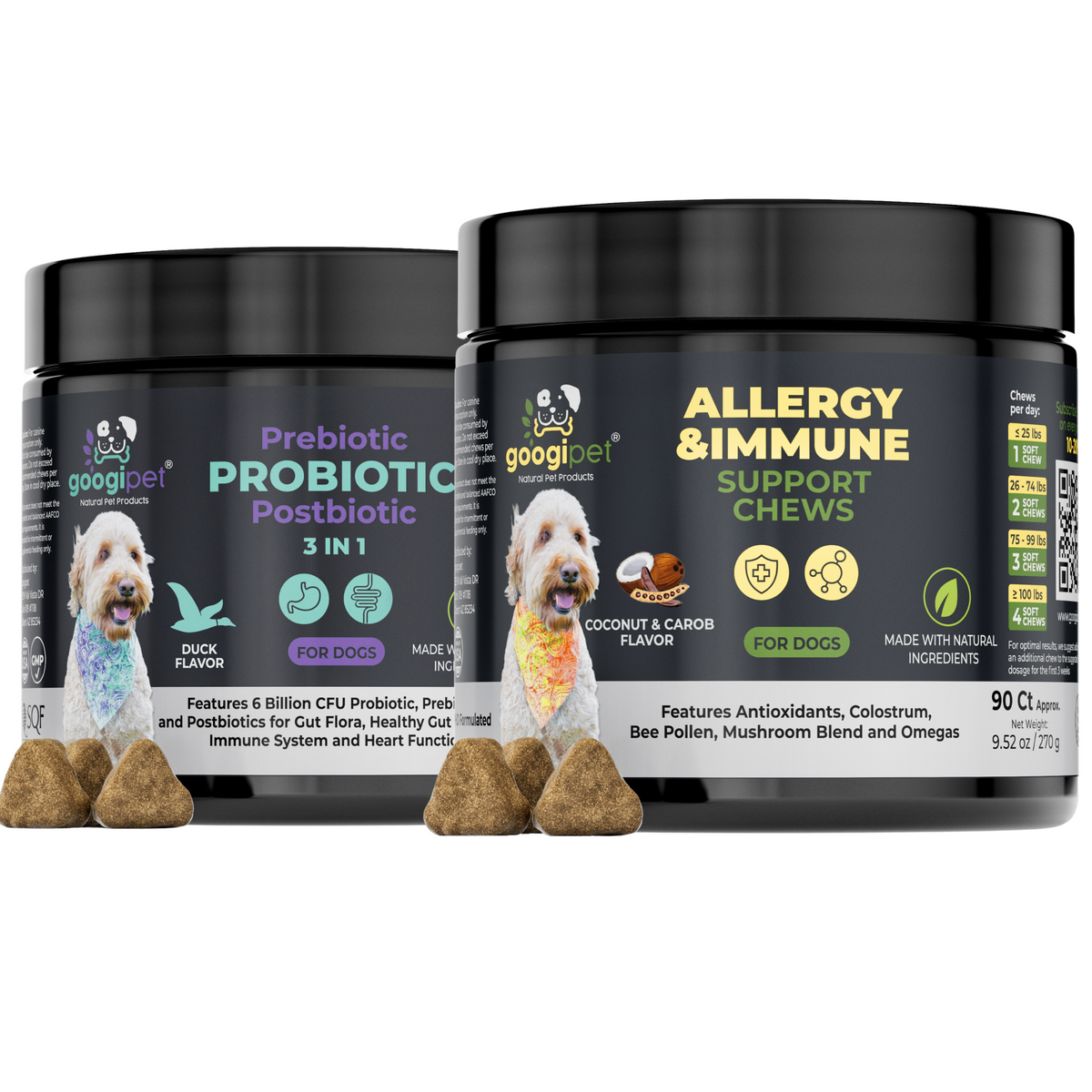 Allergy & Immune Support + 3 in 1 Probiotic Chews – Googipet