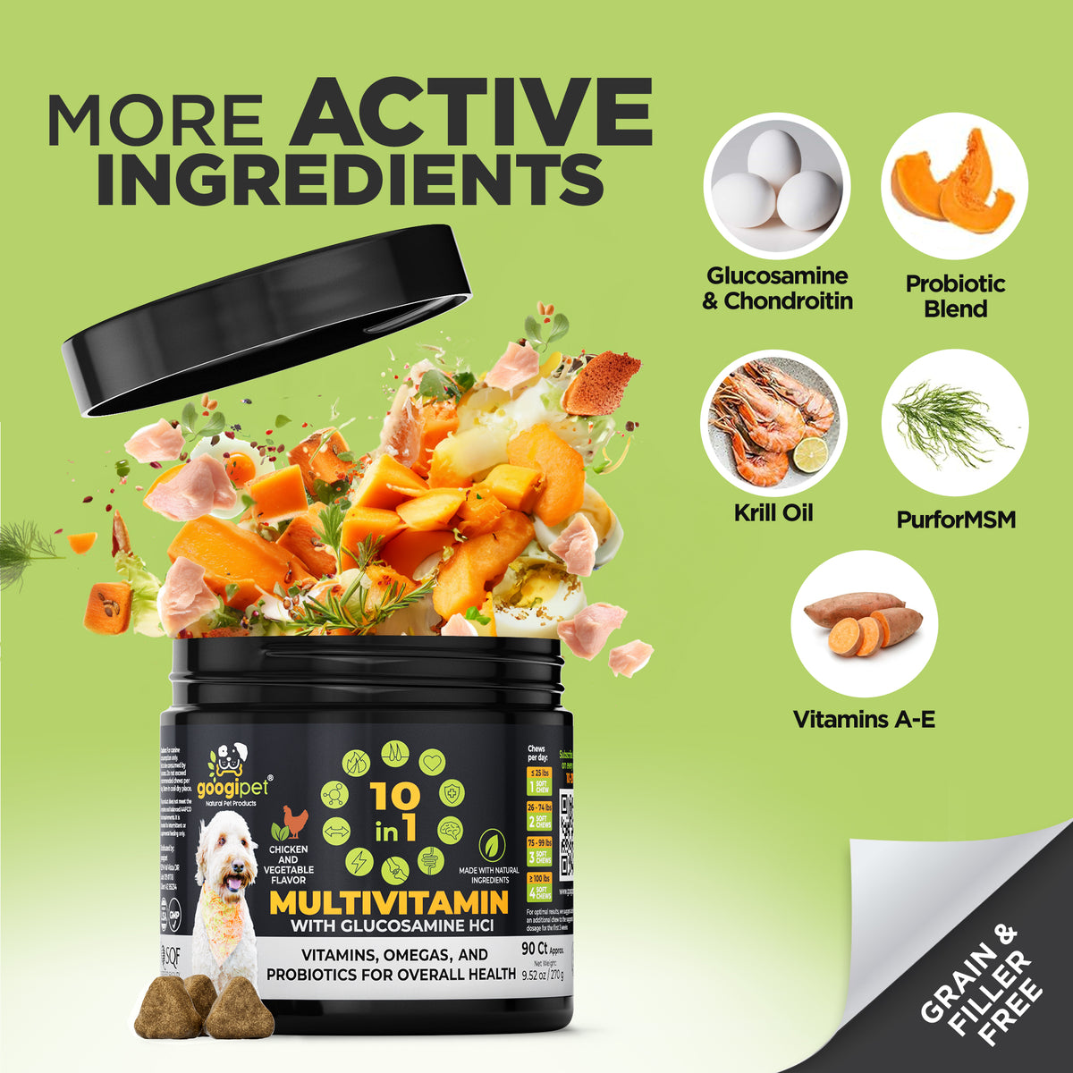 10 in 1 Multivitamin Chews for Dogs (Chicken Flavor) – Googipet